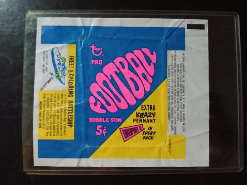 1967 Topps Football wax pack wrapper great condition no holes or tears ...
