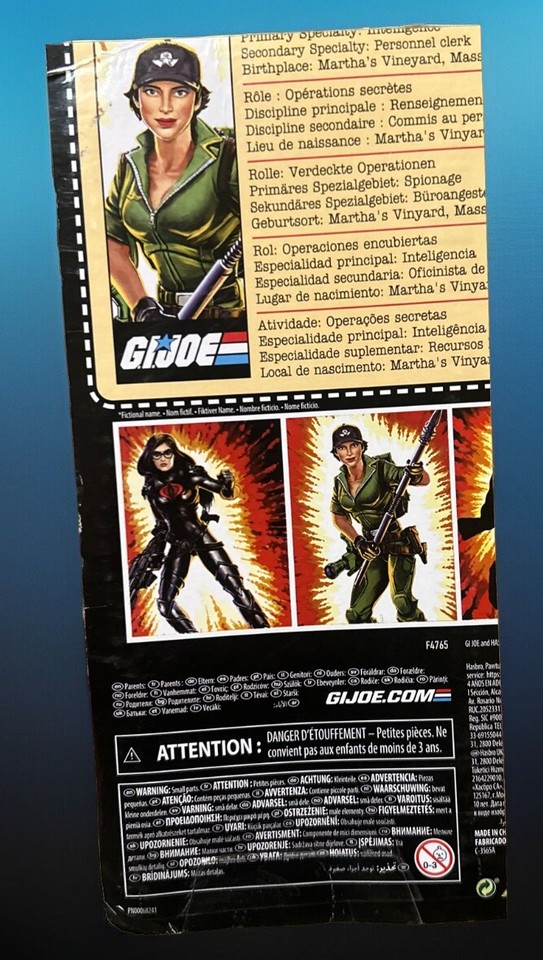 GI JOE CLASSIFIED SERIES RETRO CARD LADY JAYE New With Trimmed Card ...