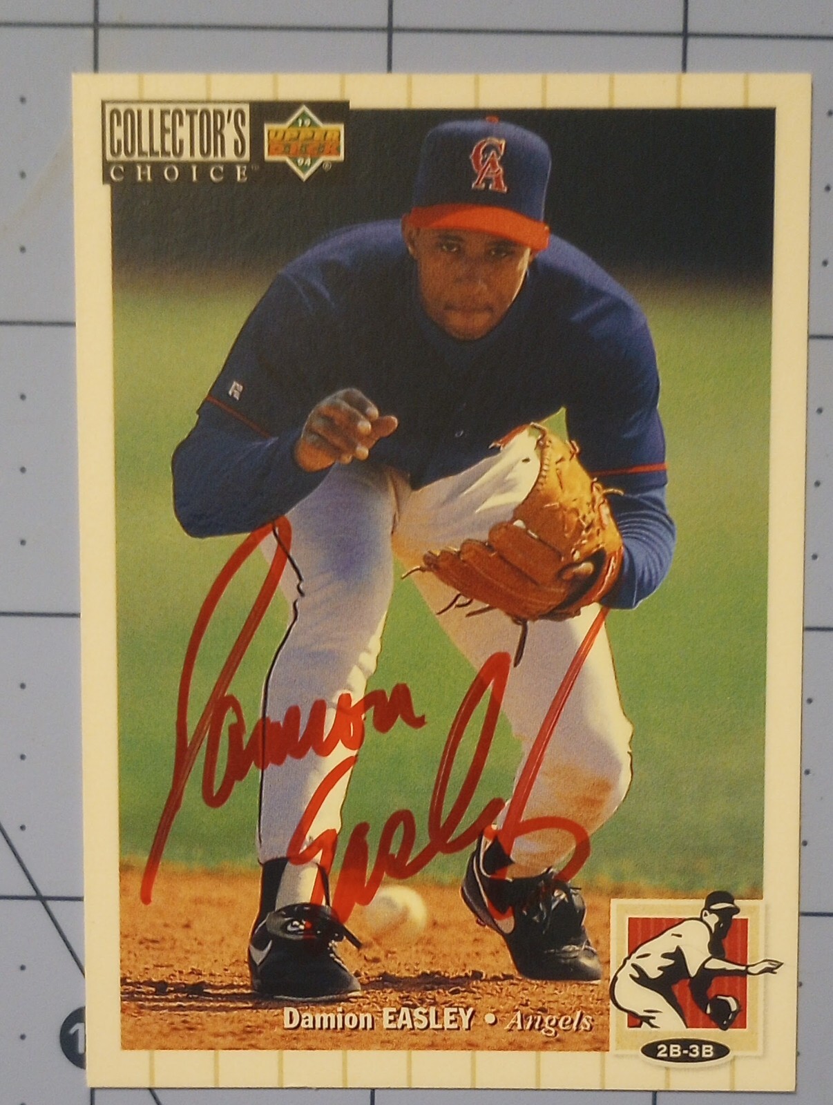 1994 Upper Deck CC #505 Damion Easley (Angels) autographed baseball ...