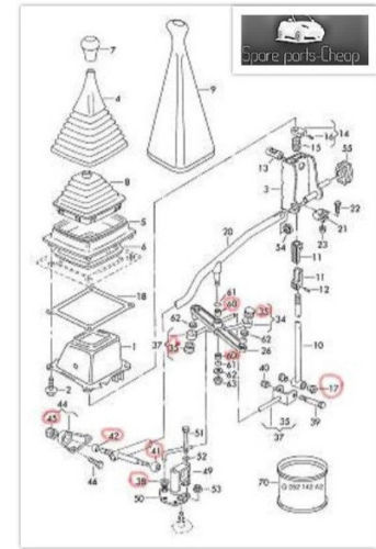 VW T4 Transporter Gear Linkage Selector Repair Kit Set Shifter Lever ...