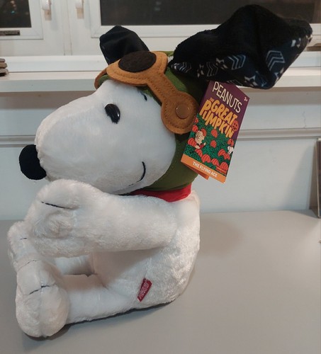 NWT Peanuts The Great Pumpkin Flying Ace Snoopy Plush W/Sound & Motion ...