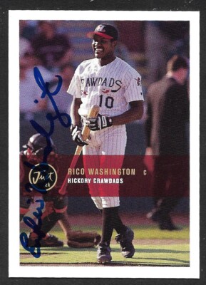 2000 JUST MEMORABILIA #198 Rico Washington PIRATES SIGNED AUTOGRAPH ...