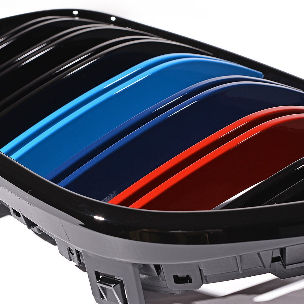 M-Color Black Dual Slats Front Kidney Grille Grill For BMW F25 X3 F26 ...