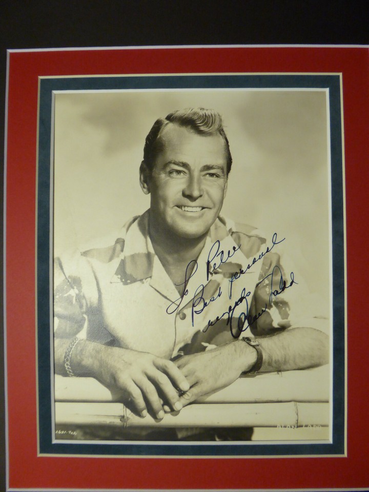 ALAN LADD VINTAGE SIGNED PHOTO THIS GUN FOR HIRE AUTOGRAPHED DISPLAY ...