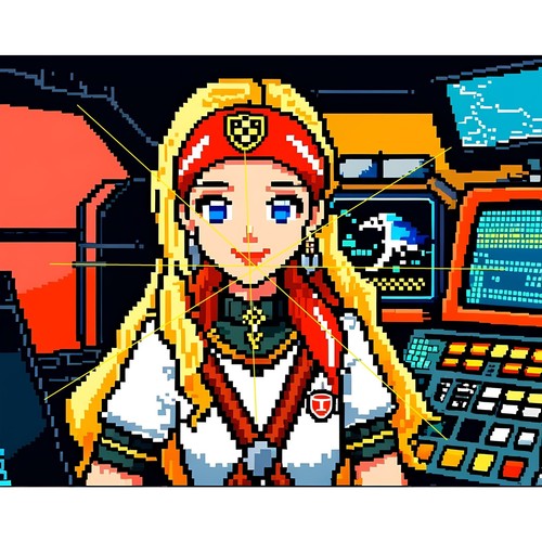 8 Bit Future Anime Scientist Colorful Female 8x10 Unframed Poster Print ...