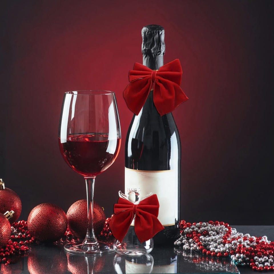 8 Anneaux de Porte-Serviettes à NœUd Rouge, Porte-Serviettes de NoëL en ...