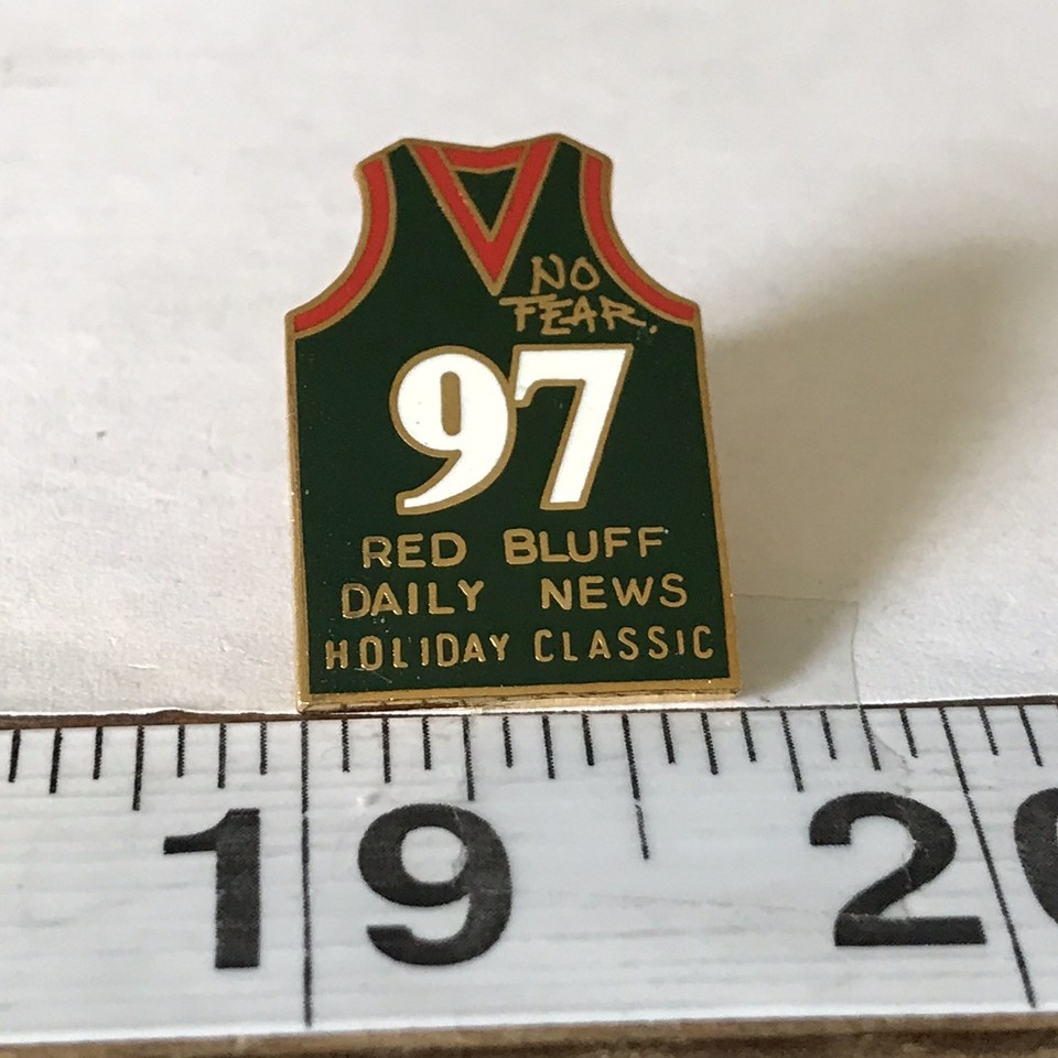Red bluff daily news holiday classic Basketball jersey lapel pin ~X1 ...