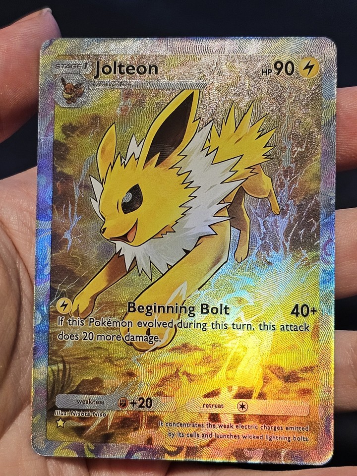 Jolteon Pokemon TCG Pocket Eevee Grove Custom Textured Fanart Card | eBay