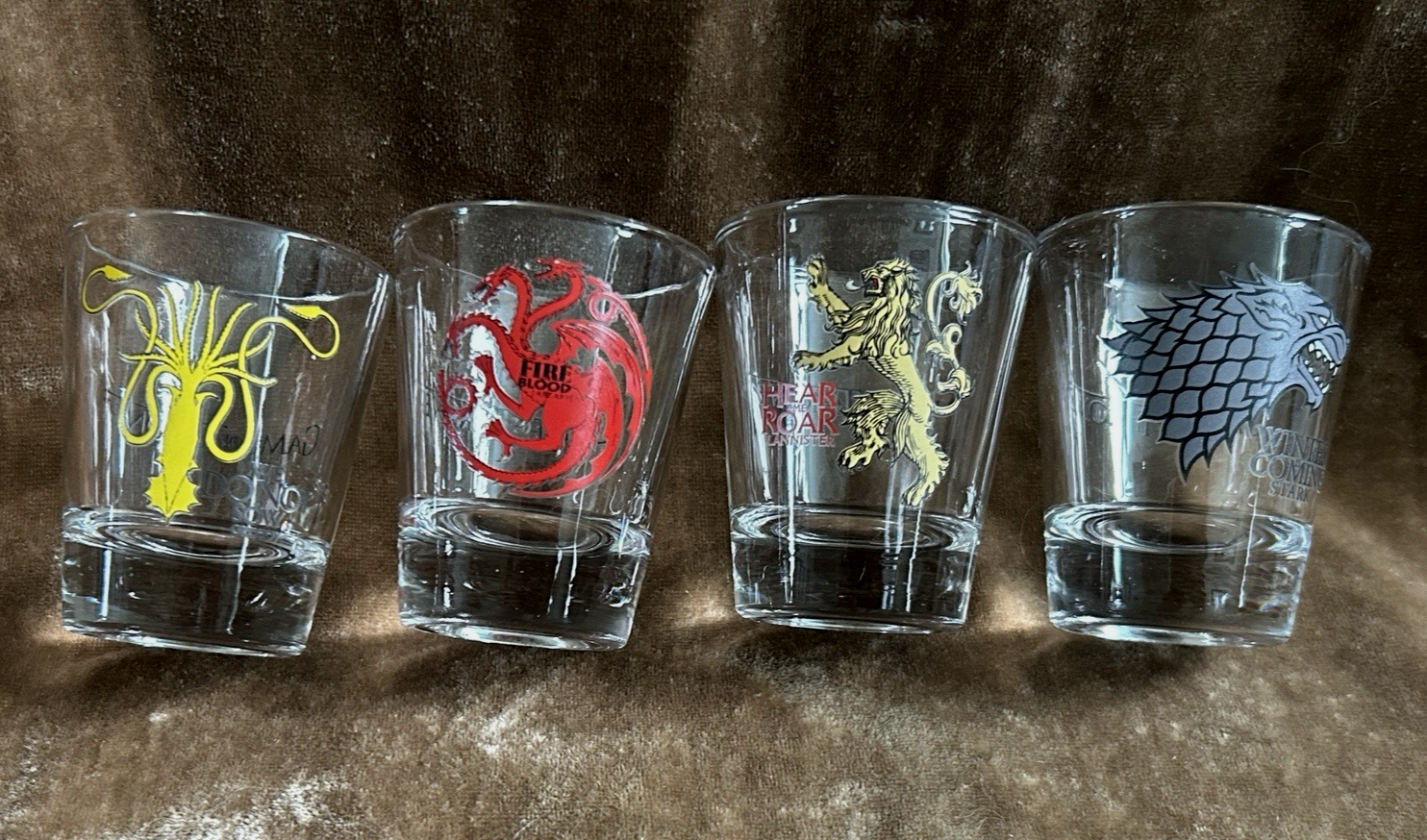 Game of Thrones Glassware Set ~ Four 1.5oz Shot Glasses ~ Mint ...