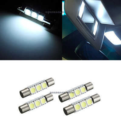 4x For Interior Mirror Vanity Sun Visor LED Xenon 28mm 29mm Festoon ...