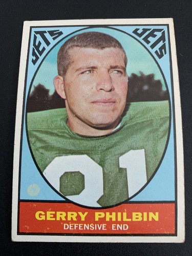 1967 GERRY PHILBIN - Topps Football Card - # 99 - NEW YORK JETS | eBay