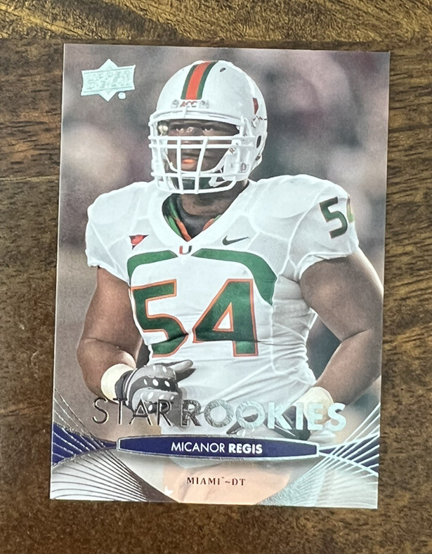 2012 Upper Deck Star Rookies Micanor Regis Rookie Miami Hurricanes #104 ...