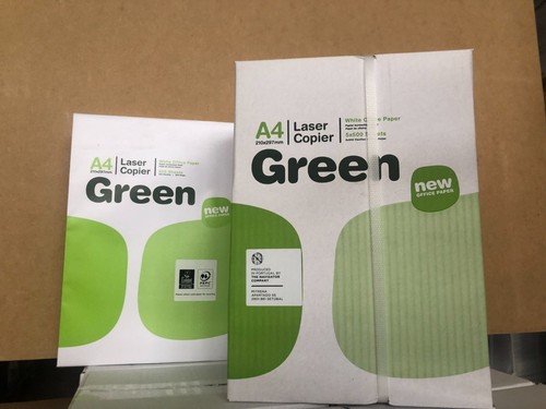 5 RISME A4 CARTA A4 GREEN RISMA DA 500 FOGLI CARTA PER STAMPANTI | eBay