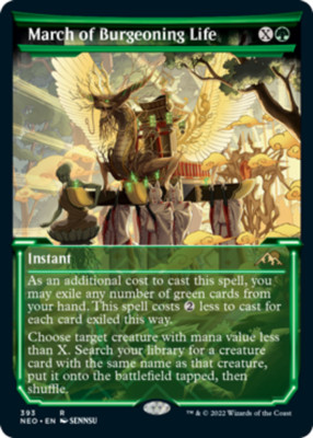 March of Burgeoning Life - Foil - Showcase x1 - Kamigawa: Neon Dynasty ...