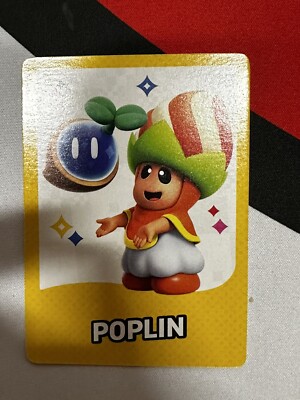 SUPER MARIO Bros. WONDER toad POPLIN trading card NINTENDO SWITCH ...