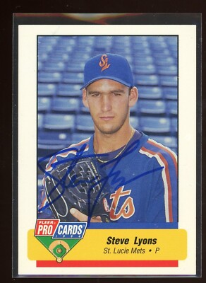 1994 St Lucie Mets STEVE LYONS Signed Card autograph auto WASHINGTON DC ...