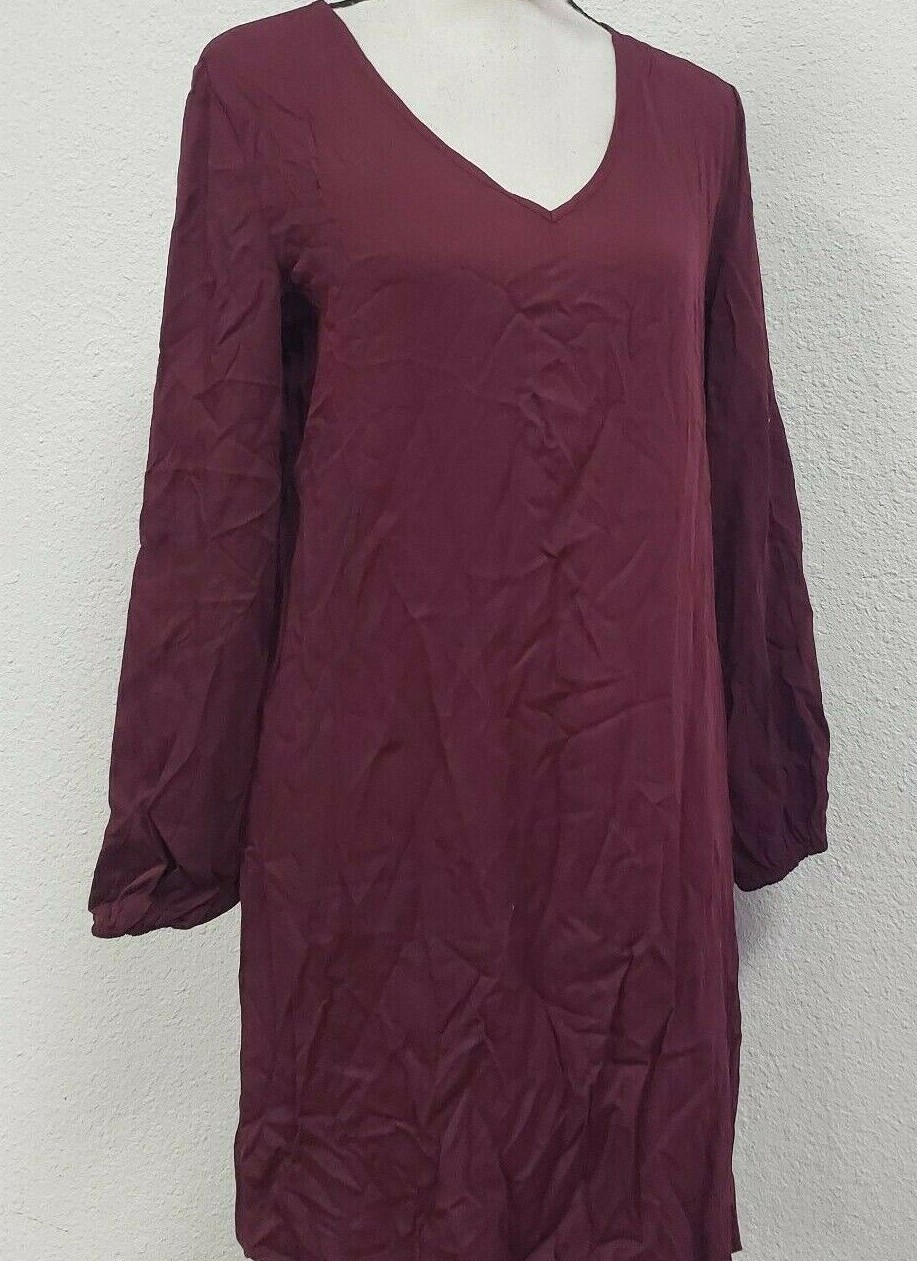 SOLERSUN Women's Casual Tunic Long Sleeve V Neck Loose Swing Dress ...