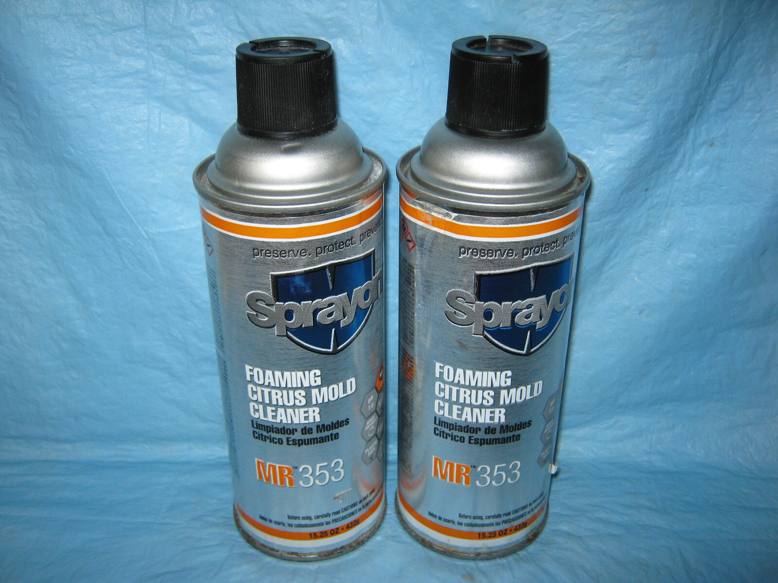 TWO {2} SPRAYON MR353 15.25 OZ FOAMING CITRUS MOLD CLEANER-FREE SHIP ...