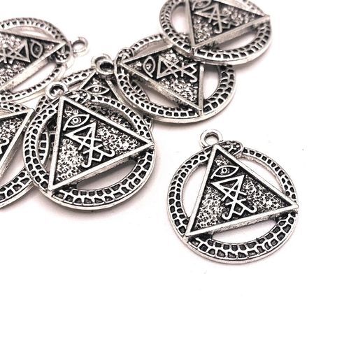 1, 4, 20 or 50 BULK pcs Lucifer Sigil Ouroboros Pendant Charm-US Seller ...