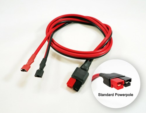 3' foot 45A Power Supply Cord fits ANDERSON POWERPOLE Spade F2 Battery ...