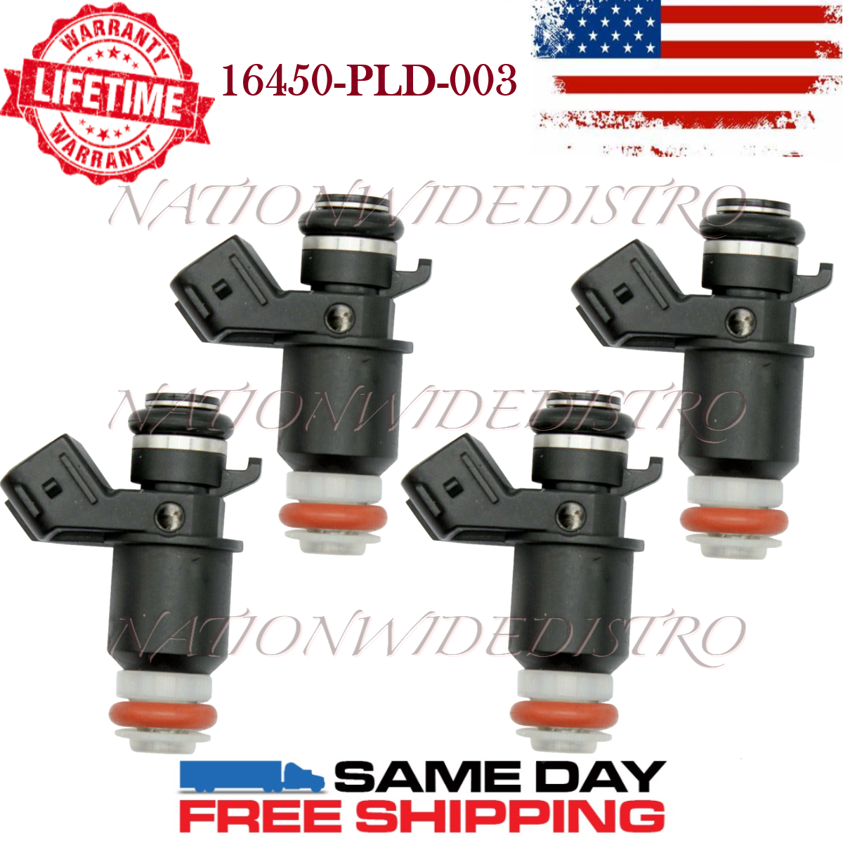4x OEM Keihin Fuel Injectors for 2001-2005 Honda Civic 1.7L I4 16450 ...