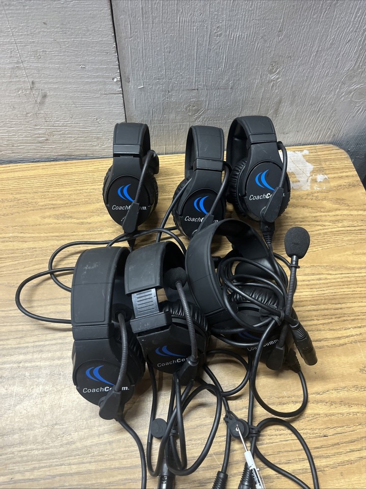 LOT 6 - CoachComm Single Ear Football Coach Communication Headsets | eBay