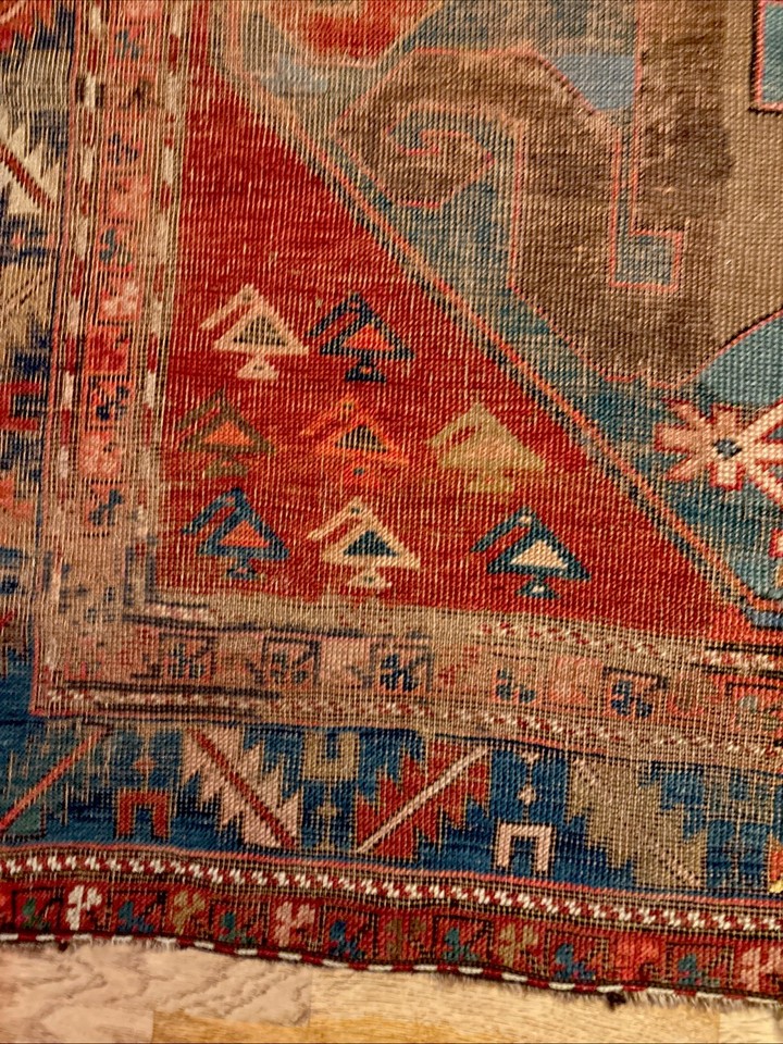 Armenian Antique Chondzoresk Cloudband Karabakh Rug W/Pad All Wool 4’ 5 ...