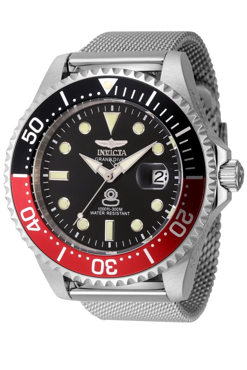 New Invicta 47mm GRAND DIVER Automatic Black Dial Interchangeable Strap ...