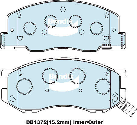 Bendix DB1372GCT Brake Pads Set - General CT | eBay