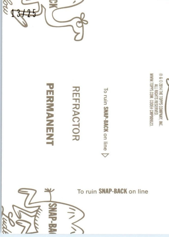 2014 TOPPS WACKY PACKAGES CHROME GOLD REFRACTOR CARD #6 SLUM MAID ...