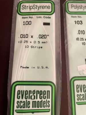 STRIPSTYRENE/ POLYSTYRENE/STYRENE -EVERGREEN SCALE MODELS-VARIOUS SIZES ...