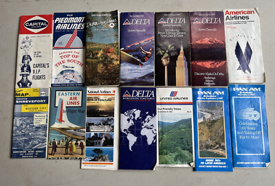 VTG AIRLINE TIMETABLES LOT 14 American Capital Piedmont Pan Am Delta ...