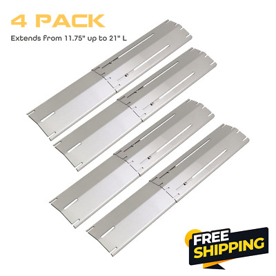 4Pack BBQ Gas Grill Heat Plates Heat Tents Shields Burner Covers ...