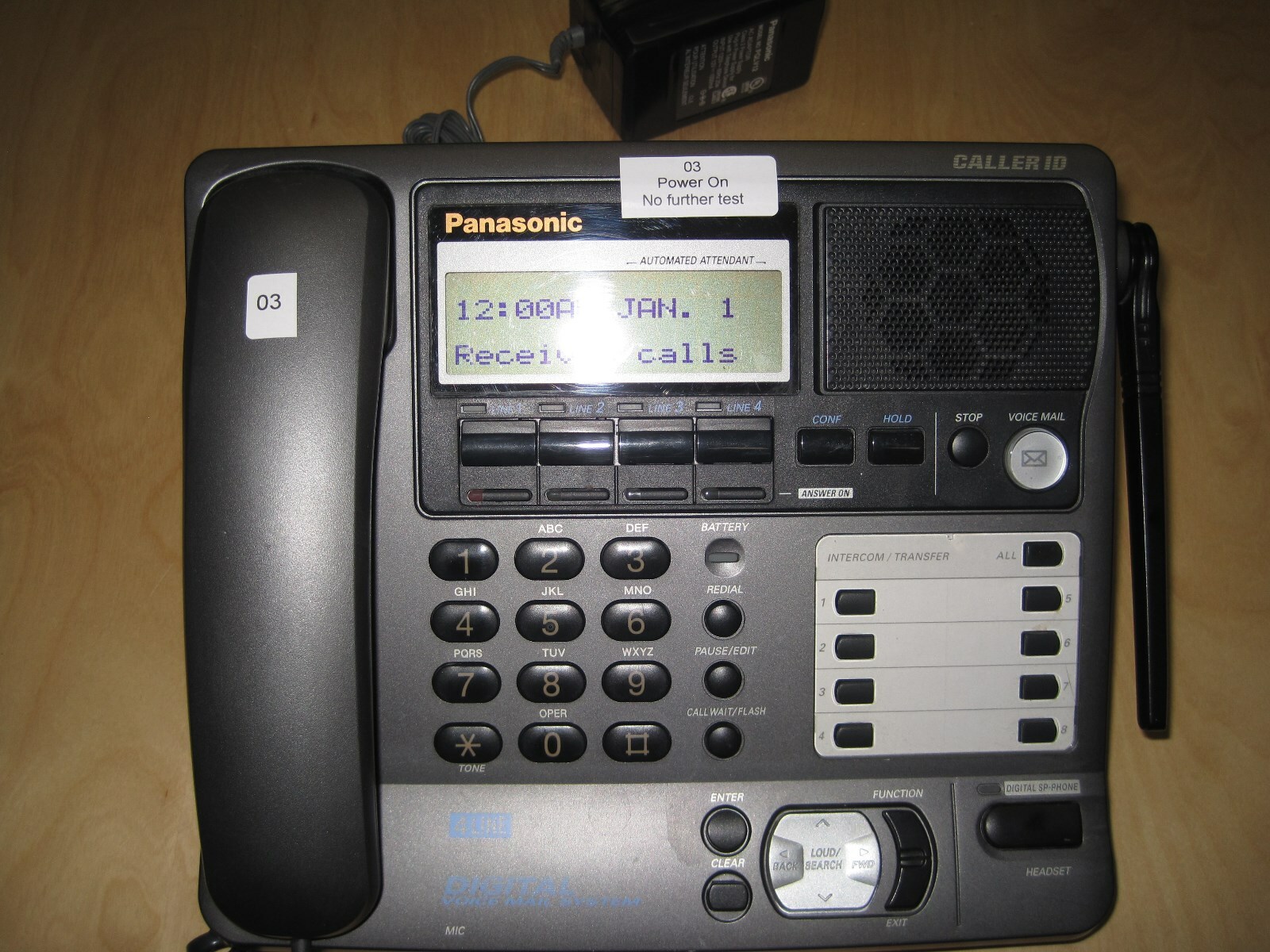 Lot of 4 Panasonic Corded Phone (3) KX-TG4000B 4 Line (1) KX-TG2000B 2 ...