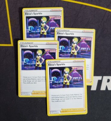4x Pokemon TCG Elesa's Sparkle Fusion Strike 233/264 Uncommon NM/M ...