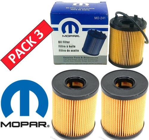 3 Pack OEM Mopar MO-241 Engine Oil Filter Fiat 500 Dodge Dart 1.4L ...
