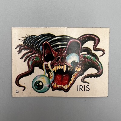 Vintage Ugly Monster Topps Sticker Card 1965 Basil Wolverton Art # 23 ...