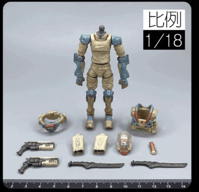 FAV-H09 B.O.Y.S. 1/18 3.75'' gun, chest mounted weapon set model, Acid ...