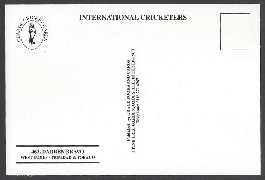 AOP Classic Cricket Card DARREN BRAVO WEST INDIES | eBay