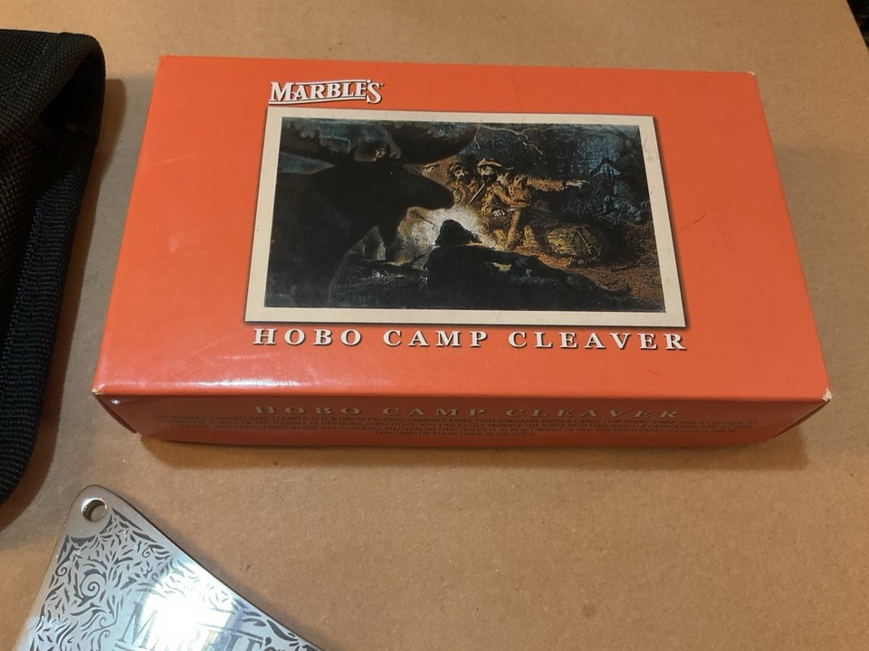 Marble's Hobo Camp Cleaver MR297 Folding Knife ~New W/ Box & Sheath | eBay