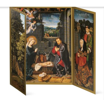 GERARD DAVID: THE NATIVITY TRIPTYCH CHRISTMAS CARD Metropolitan Museum ...