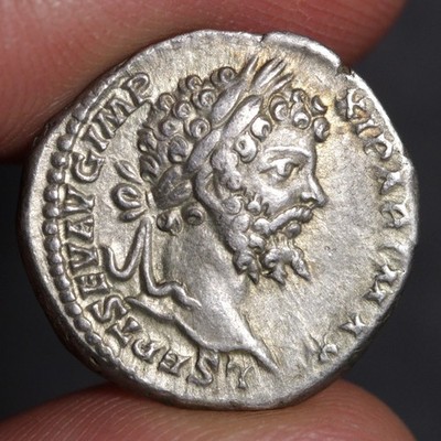 Emperor Septimius Severus Denarius 197AD Choice VF Roman Coin Winged ...