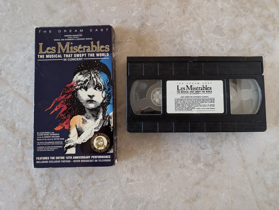 Les Miserables VHS In Concert 1996, Box Sleeve/Case | eBay