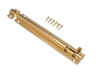 New 8 X Door Bolts Brass Privacy Latch Sliding Catch + Keeper 6 Inch ...