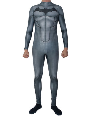 Batman Jumpsuit Superhero Bodysuit Cosplay Costume Adult Kids Halloween ...