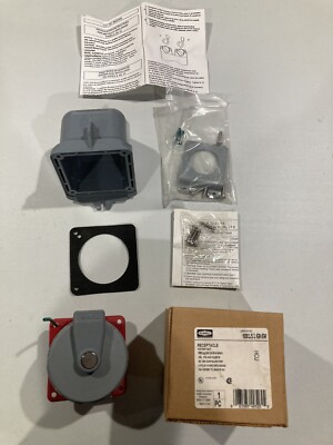HUBBEL HBL516R6W WATERTIGHT RECEPTACLE AND HUBBLE BB2030N PVC HUB ...
