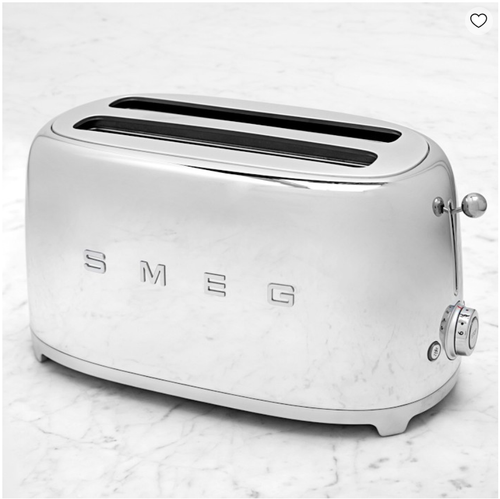 SMEG Retro '50s Style 4 Slice (2-slot) Toaster in Chrome - TFS02 - NO ...