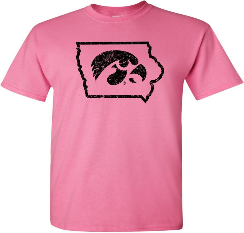 Tigerhawk in State of Iowa - Iowa Hawkeyes Azalea Pink t-shirt | eBay