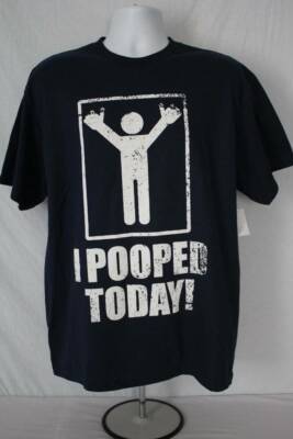 NEW Mens Graphic T-Shirt Size XL Poop Tee Funny Top Bathroom Humor Joke ...