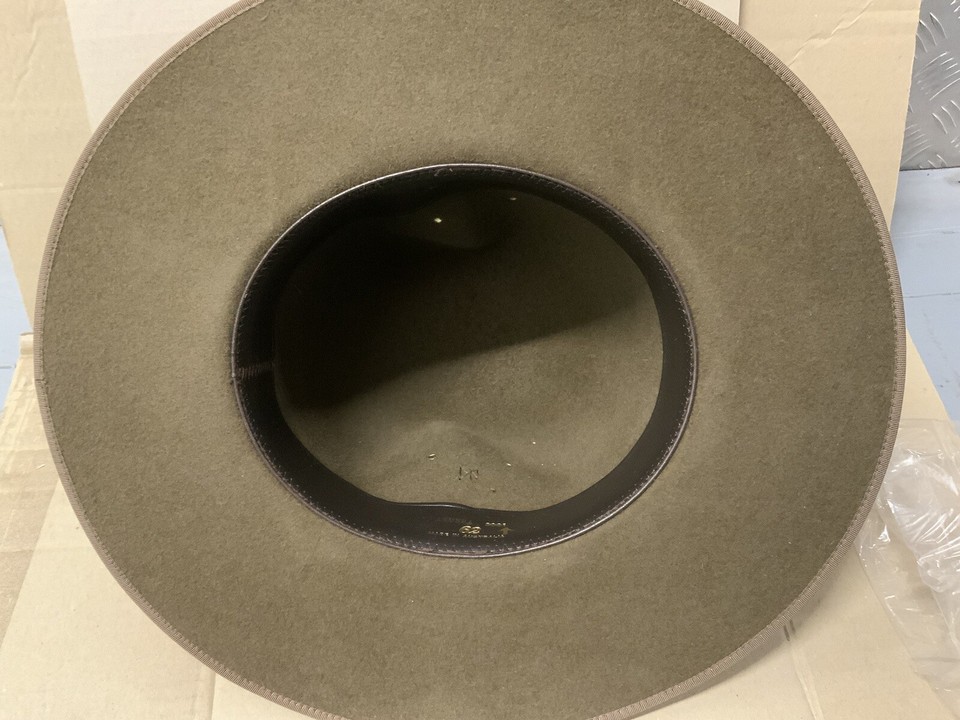 2001 Australian Made AKUBRA SLOUCH HAT Fur Felt Size 62- Khaki | eBay